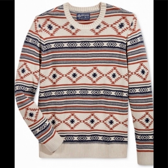 American Rag | Sweaters | C American Rag Cie Beige Tribal Crewneck ...